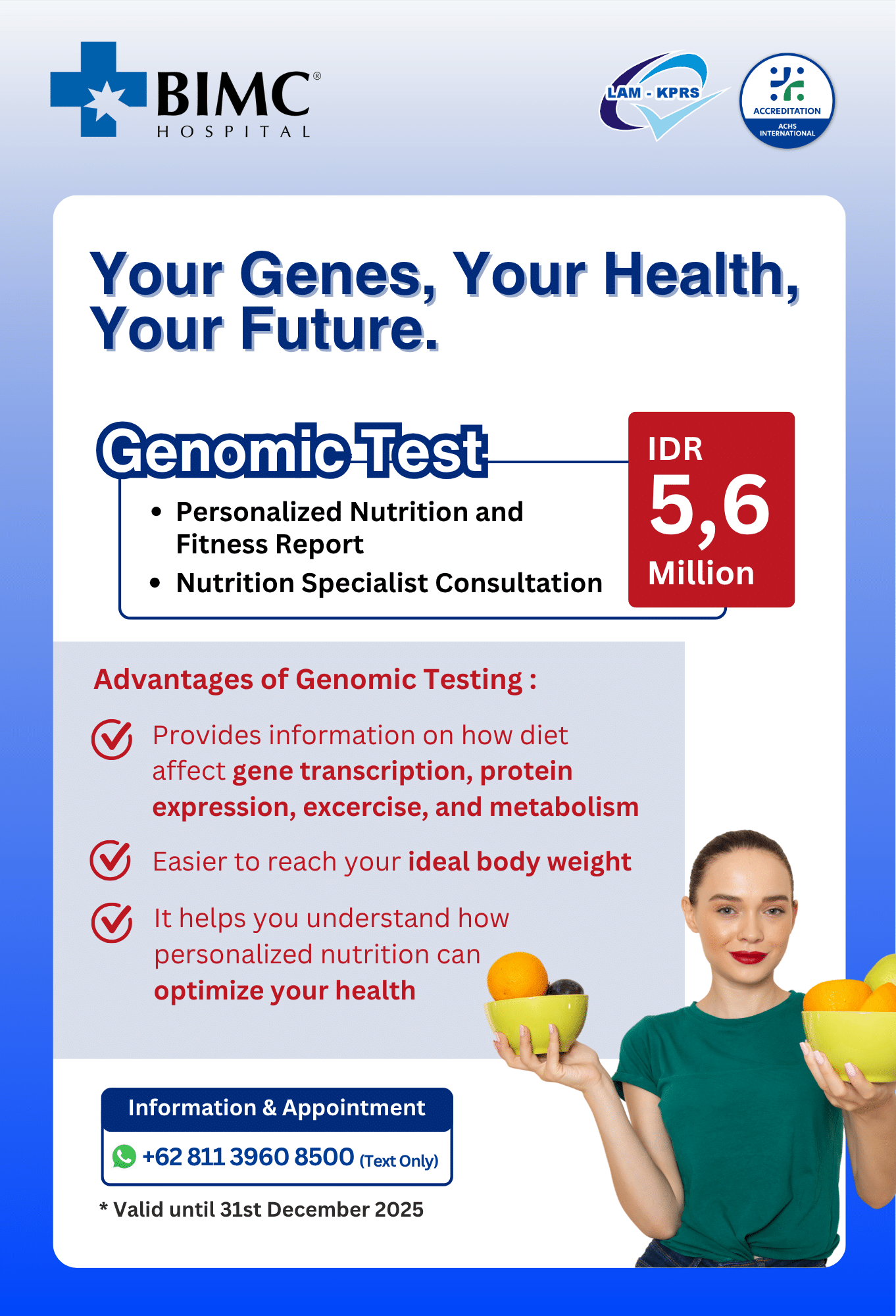 GENOMIC TEST — BIMC Hospital Bali